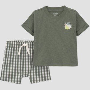 Carter's Just One You® Baby Boys' 2pc Beach Ball Gingham T-Shirt and ...