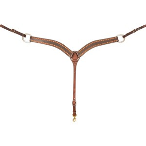 Martin Saddlery Dark Framed Diamond Tooled Leather Western Breast ...