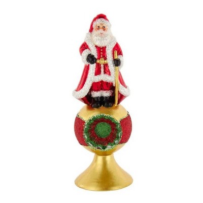 Tree Topper Finial 8.25" Red Santa Tree Topper Free Standing - Tree ...