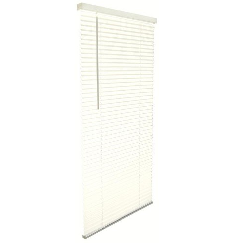 Living Accents Vinyl 1 In. Blinds 27 In. W X 64 In. H Alabaster ...