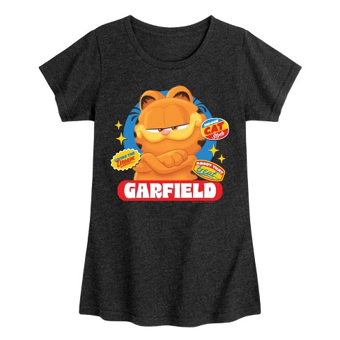Girls' Garfield Garfield Stickers Fitted Short Sleeve Graphic T-shirt ...