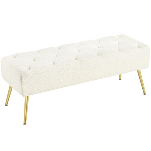 Yaheetech Modern Upholstered Button-tufted Ottoman Footstool Bench For ...
