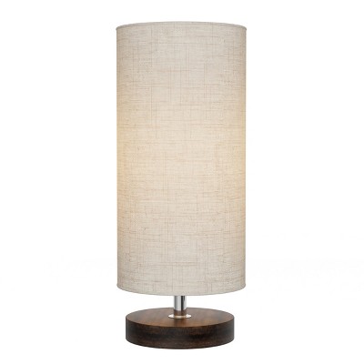 Small Table Lamp Set With Wood Base – Set Of 2 Modern Rectangle Lights ...