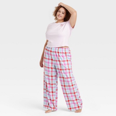 Women's Pajama Pants - Colsie™ Blue/plaid Xxl : Target