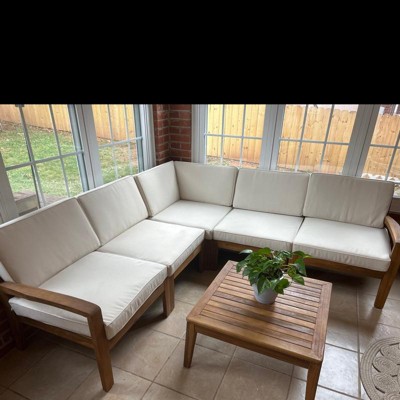 Grenada 8pc Acacia Sectional Sofa Set – Christopher Knight Home : Target