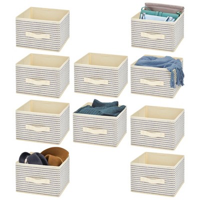 Mdesign Fabric Closet Storage Organizer Box, Medium, 6 Pack : Target