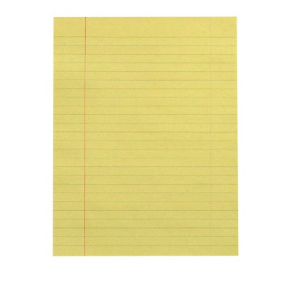 School Smart Composition Paper, No Margin, 8 X 10-1/2 Inches, Yellow ...