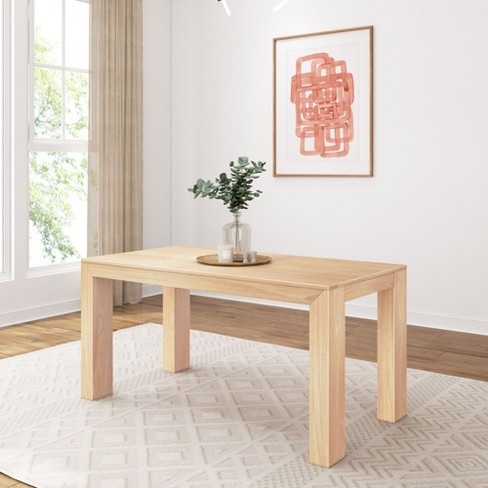 Plank+beam 60" Modern Dining Table For 4, Solid Wood Rectangular Dining ...