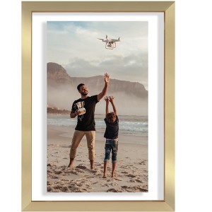 Americanflat Floating Aluminum & Plexiglass Frame - 5x7 - Gold : Target