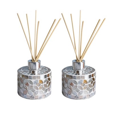 Whole Housewares 3.15" X 3.15" Mosaic Glass 6 Ounce Oil Diffuser With ...