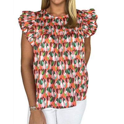 Women's Geo Print Top - Joy Joy : Target