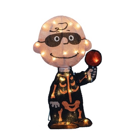 Peanuts 18in Peanuts Led Prelit Charlie Brown Bones, Black : Target