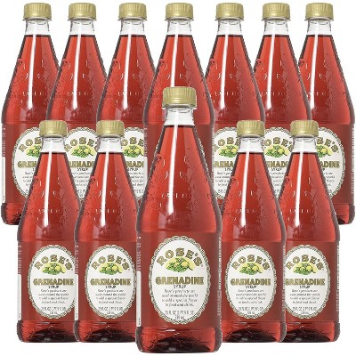 Rose’s Grenadine Syrup 12 Pack 12 Oz Bottle, | Perfect For Cocktails ...