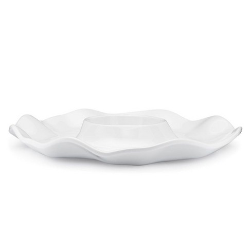 Q Home | Ruffle 16" Melamine Chip & Dip Platter : Target