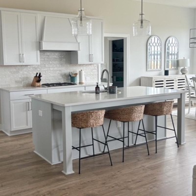 Landis Woven Backed Counter Height Barstool With Cushion - Threshold ...