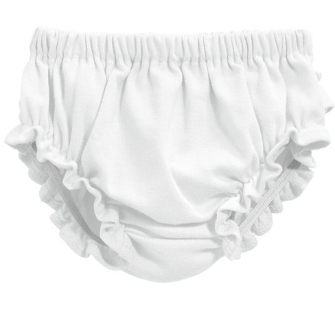 City Threads Usa-made Girls Soft Cotton Ruffle Diaper Cover | White - 3 ...