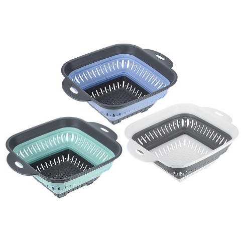 Unique Bargains Pasta Veggies Kitchen Collapsible Food Colander With ...