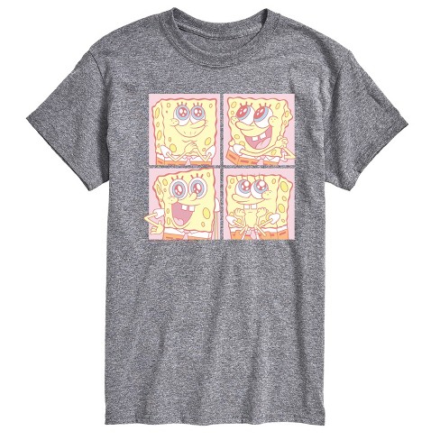 Men's - Spongebob Squarepants - Cute Face Grid Short Sleeve Graphic T ...