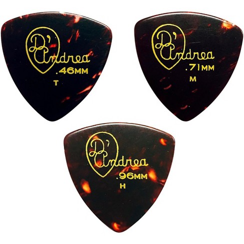 D'andrea 346 Rounded Triangle Celluloid Guitar Picks - One Dozen Shell ...