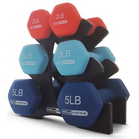 Holahatha Neoprene Coated Hex Dumbbell Weight Training Home Gym ...