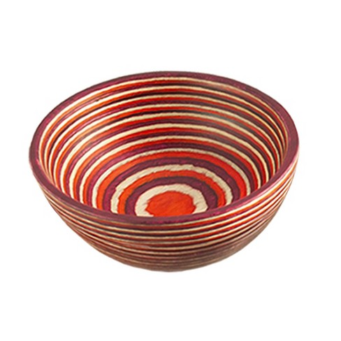 Island Bamboo Red Pakkawood Round Pinch Bowl : Target