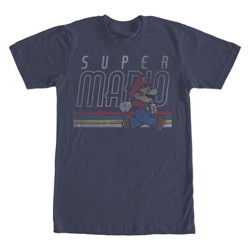 Men's Nintendo Mario Super Pose T-shirt - Red Heather - Small : Target