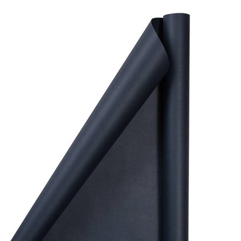 JAM PAPER Navy Blue Matte Gift Wrapping Paper Rolls - 2 Packs Of 25 Sq ...