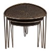 Evergreen Beautiful Leaf Shape Metal Nested Side Tables, Set Of 3 - 21 ...