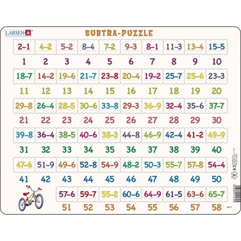 Larsen Puzzles Subtraction Kids Jigsaw Puzzle - 58pc : Target