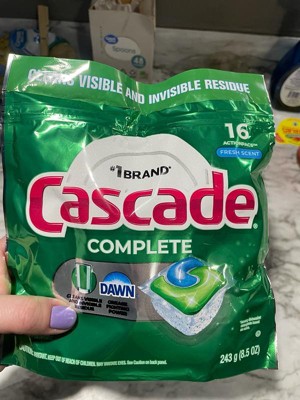 Cascade Fresh Scent Complete Actionpacs Dishwasher Detergents - Fresh ...