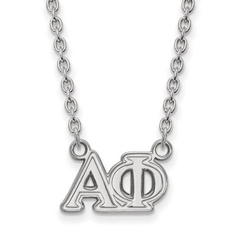 Black Bow Jewelry Sterling Silver Alpha Phi Greek Life Necklace 18 Inch ...