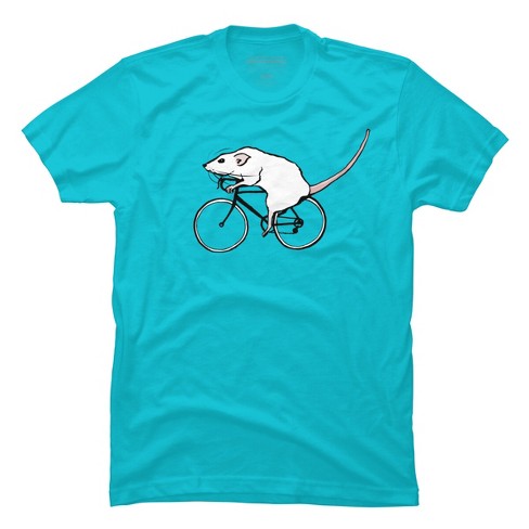Men's Design By Humans Cycling Rat By Teaandink T-shirt - Ocean Blue ...