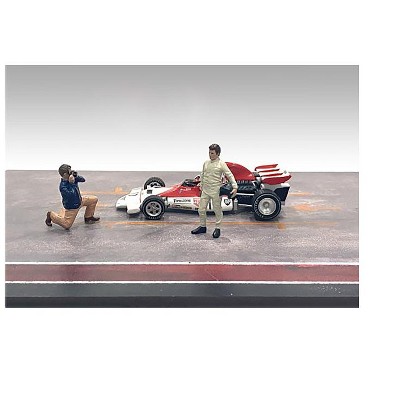 "race Day" Two Diecast Figures Set 1 For 1/43 Scale Models By American ...