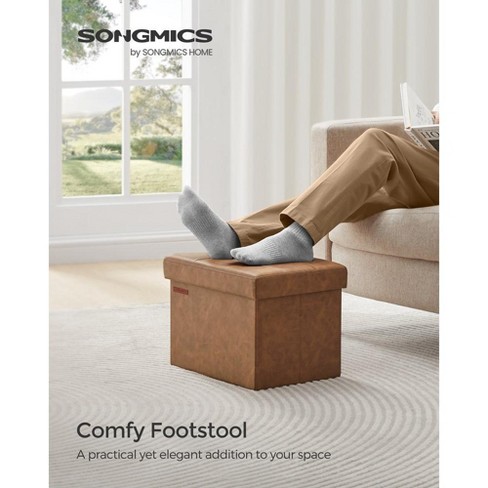 Songmics Folding Storage Ottoman Foot Rest Stool Footrest 286 Lb ...