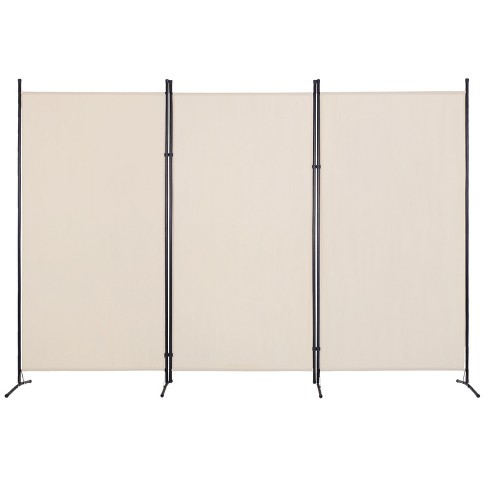 Fdw Versatile 3-panel Room Divider Folding Privacy Screen With Metal ...
