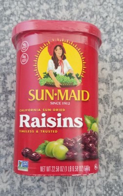 Sun-maid California Sun-dried Raisins Canister – 20oz : Target