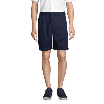Lands' End Men's Traditional Fit Pleated 9 Inch No Iron Chino Shorts ...