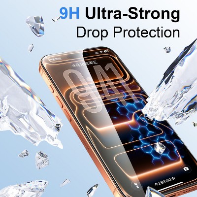2 Pack iPhone 17 Pro Max Glass Screen Protector Anti Scratch HD ...