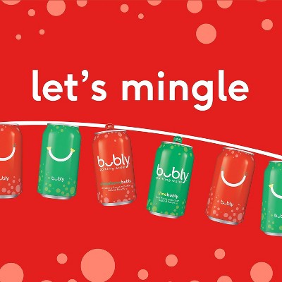 Bubly Strawberry Sunset Sparkling Water - 8pk/12 Fl Oz Cans : Target