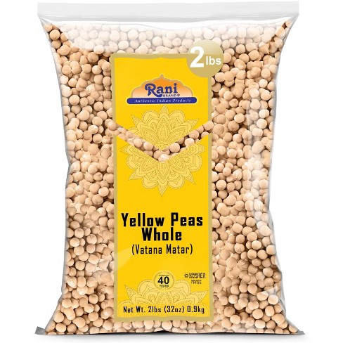 Yellow Peas Whole Dried (vatana, Matar) - 32oz (2lbs) 908g - Rani Brand ...