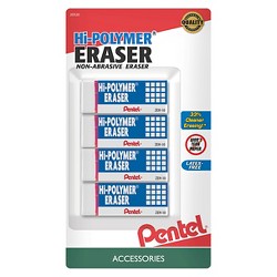 Pentel 6pk Erasers And Caps White : Target