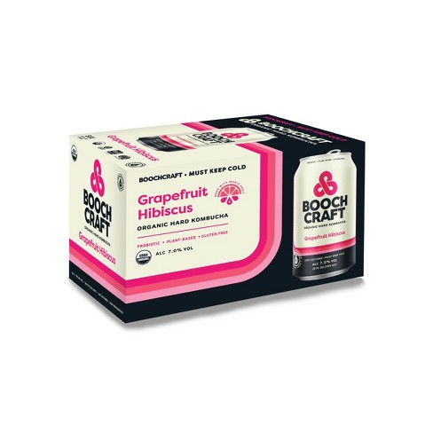 Booch Craft Grapefruit Hibiscus Hard Kombucha - 6pk/12 Fl Oz Cans : Target