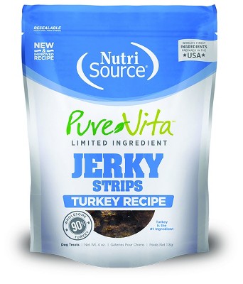 Nutrisource Purevita Limited Ingredient Turkey Jerky Dog Treats - 4 Oz ...