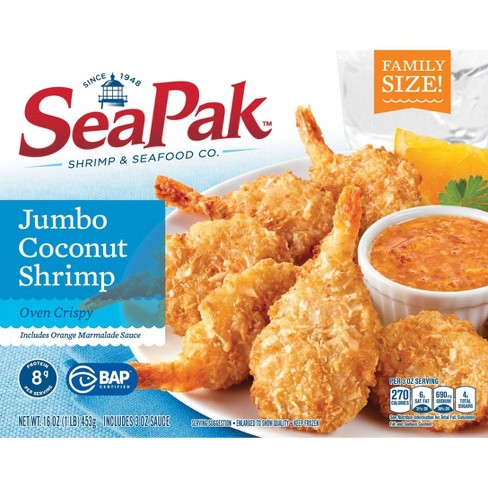 Sea Pak Jumbo Coconut Shrimp - Frozen - 16oz : Target