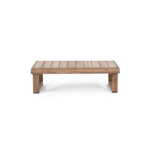 Westchester Outdoor Acacia Wood Rectangular Coffee Table Brown Wash ...