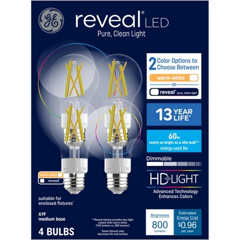 Ge 4pk 60w Color Select A15 Led Ceiling Fan Light Bulbs : Target