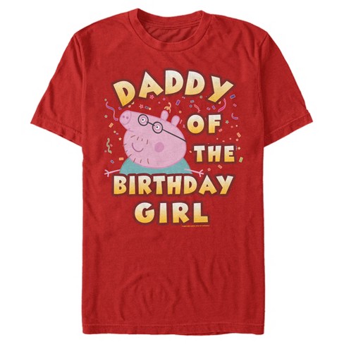 Men's Peppa Pig Daddy Of The Birthday Girl T-shirt : Target