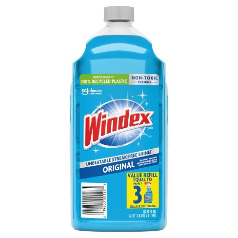 Windex Glass Cleaner Original Blue Refill Bottle 2l - 67.6oz : Target