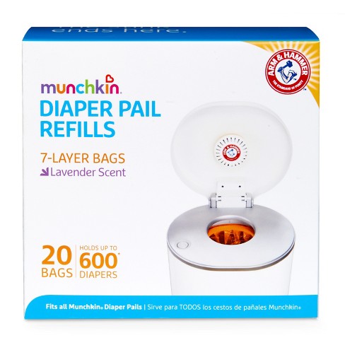 Munchkin Arm & Hammer Diaper Pail Snap, Seal And Toss Refill Bags ...