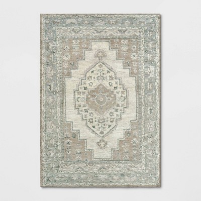 7'x10' Fairwood Hand Tufted Wool Color Block Area Rug Natural - Project ...